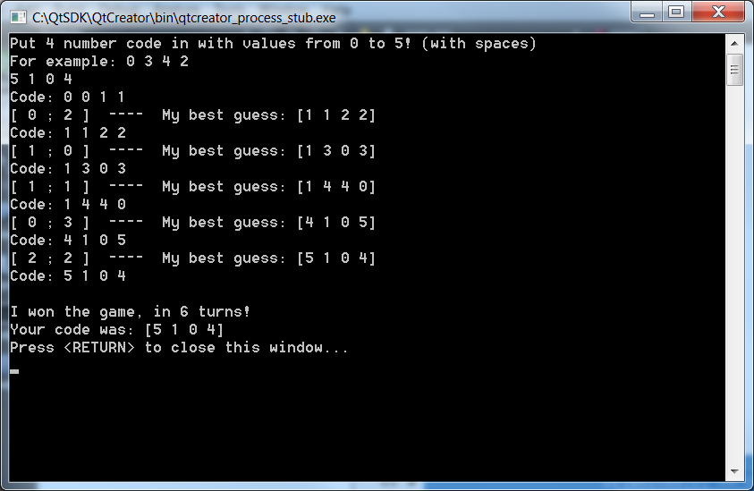 Automatic Mastermind Solver Morf Coding And Engineering
